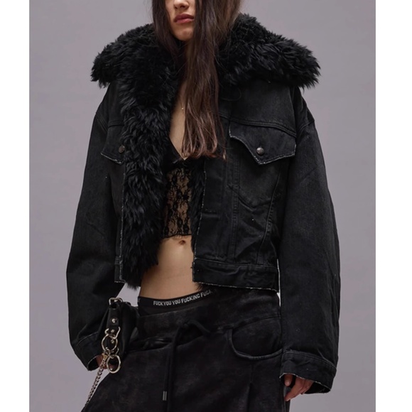 R13 | Jackets & Coats | Nwt R3 2 In 1 Elo Boxy Trucker Jacket Bolg ...